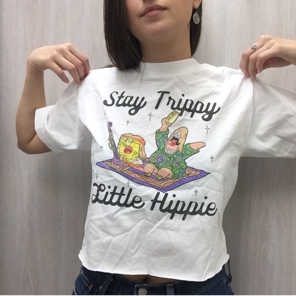 Nickelodeon | Tops | Spongebob Hippie Shirt | Poshmark